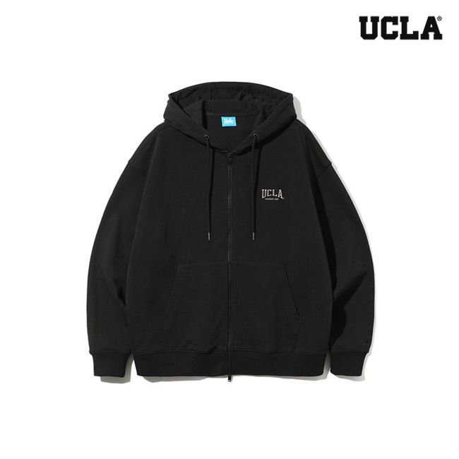 [UCLA] 블랙 UCLA 로고플레이 오버핏 후드 집업 UA9GD89_39