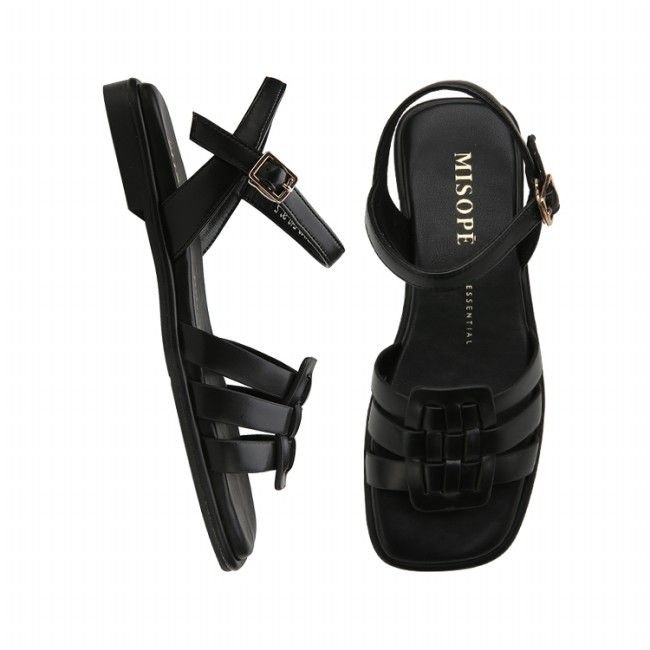 [미소페] 여성 유니크 발등장식 샌들 (1CM) 012224705 C-2B