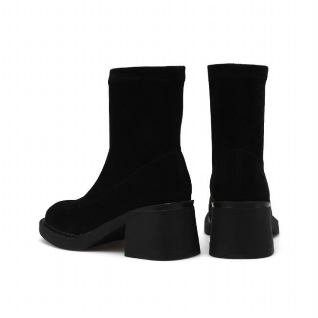 [미소페] 여성 스웨이드 스판 앵클부츠 (6.5CM) 012446708 C-2B