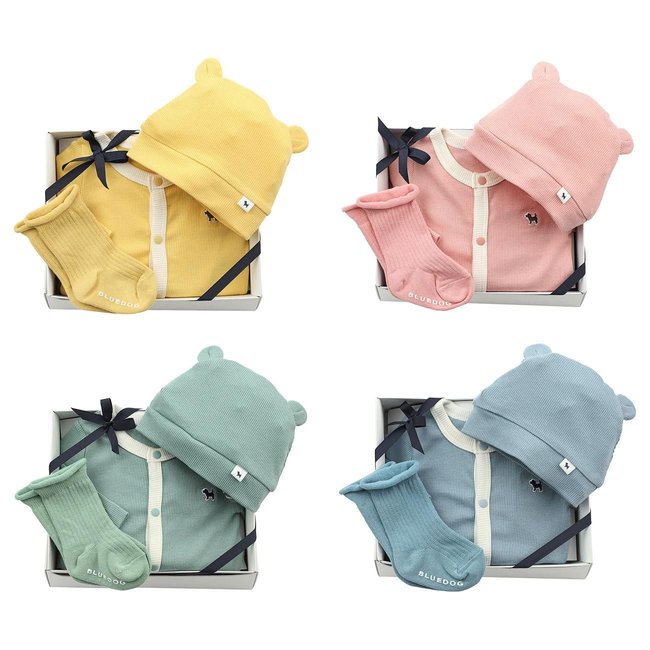 (임신,출산,백일,조카선물)모달컬러배내바디수트SET+컬러골지양말 4종택1