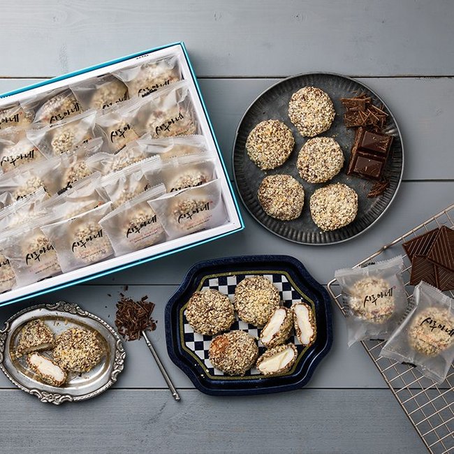 시루아네 초코찰떡 개별포장(40g*25개) 보자기,쇼핑백포함