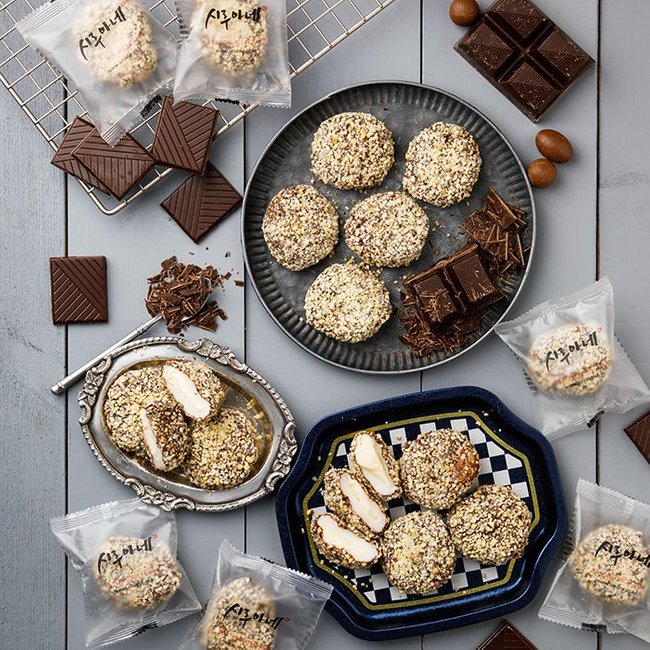 시루아네 초코찰떡 개별포장(40g*25개) 보자기,쇼핑백포함