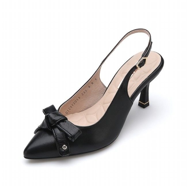 [미소페] 여성 리본 슬링백힐 (7CM) 012412013 C-2B