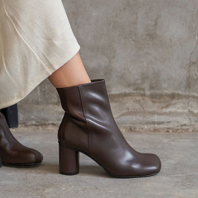 Luna Ankle Boots Leather Brown 7cm
