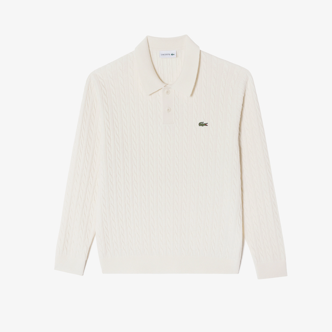 라코스테 남성 케이블 스웨터 폴로 티셔츠 AH480E-54N XFJ
