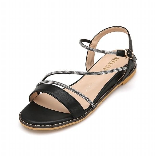 [미소페] 여성 큐빅 스트랩샌들 (1CM) 012224712 C-2B