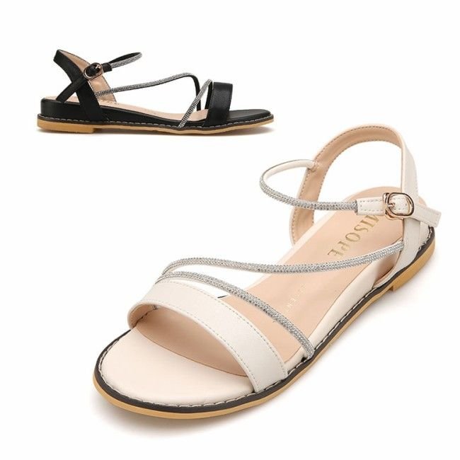 [미소페] 여성 큐빅 스트랩샌들 (1CM) 012224712 C-2B