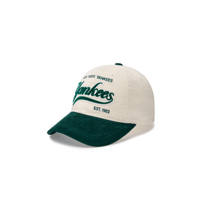 [MLB] 바시티 코듀로이 레터링 배색 볼캡 3ACPVC146-50GND