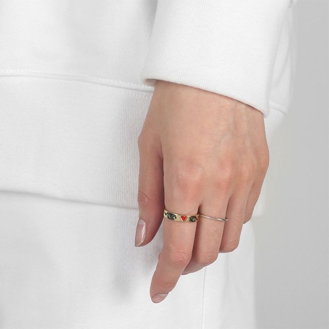 DOODLE RNG(4mm) SILVER925(18K GOLD PLATED)