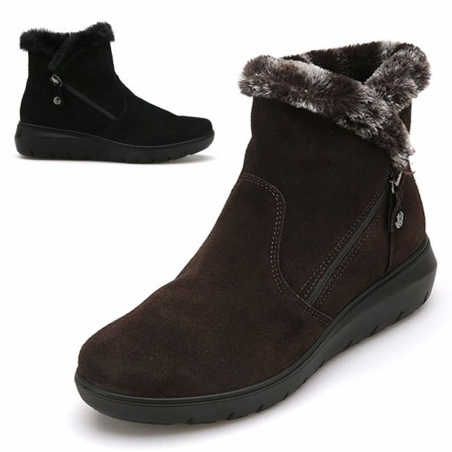 [미소페] 여성 스웨이드 퍼 앵클 (4CM) 012346005 C-2B