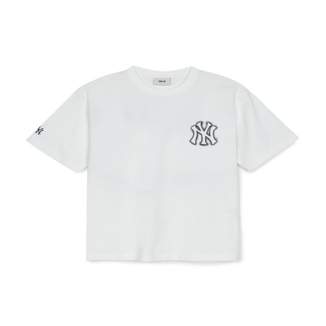 엠엘비 | [MLB]뉴욕양키스 베이직 스트릿 로고 오버핏 반팔 티셔츠(3ATSB0353-50WHS) | 갤러리아몰