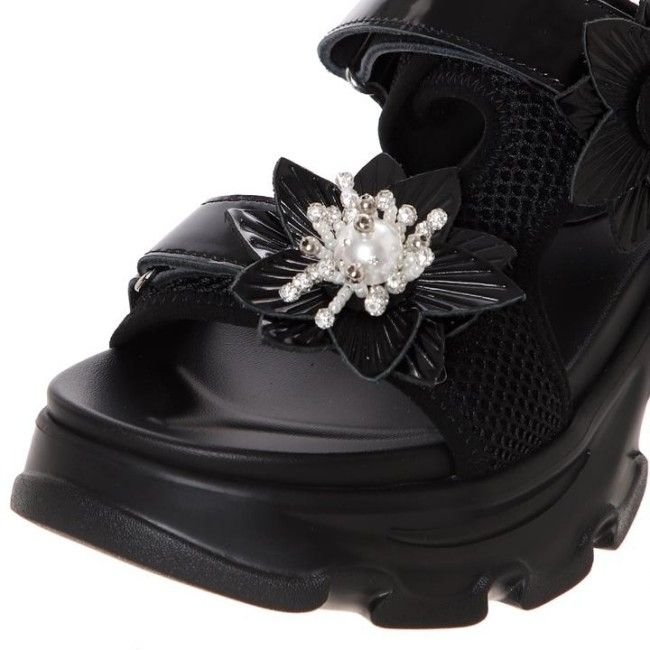 [미소페] 여성 벨크로 스트랩 샌들 (6CM) 012424024 C-2B