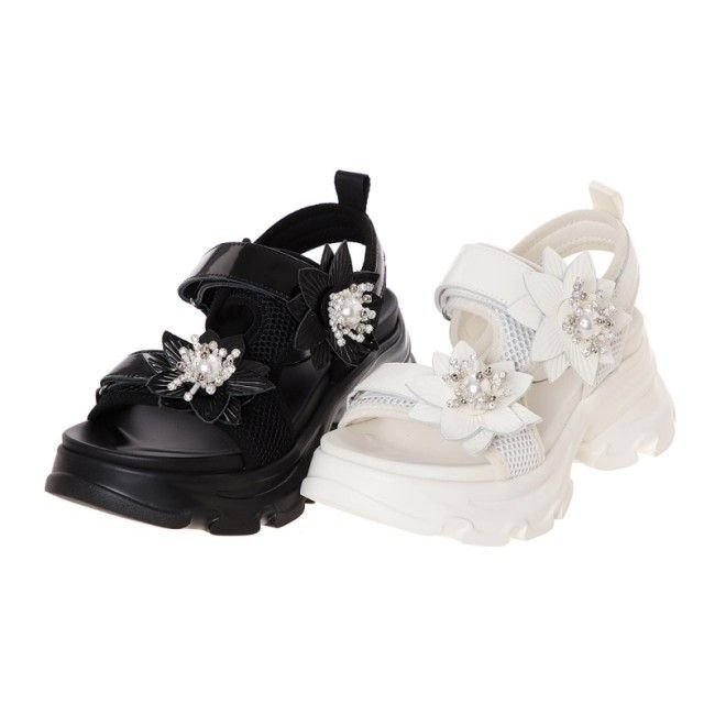 [미소페] 여성 벨크로 스트랩 샌들 (6CM) 012424024 C-2B