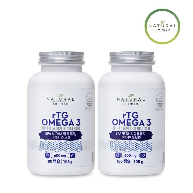 rTG오메가3 미니캡슐 600mg (180캡슐x2) 6개월분