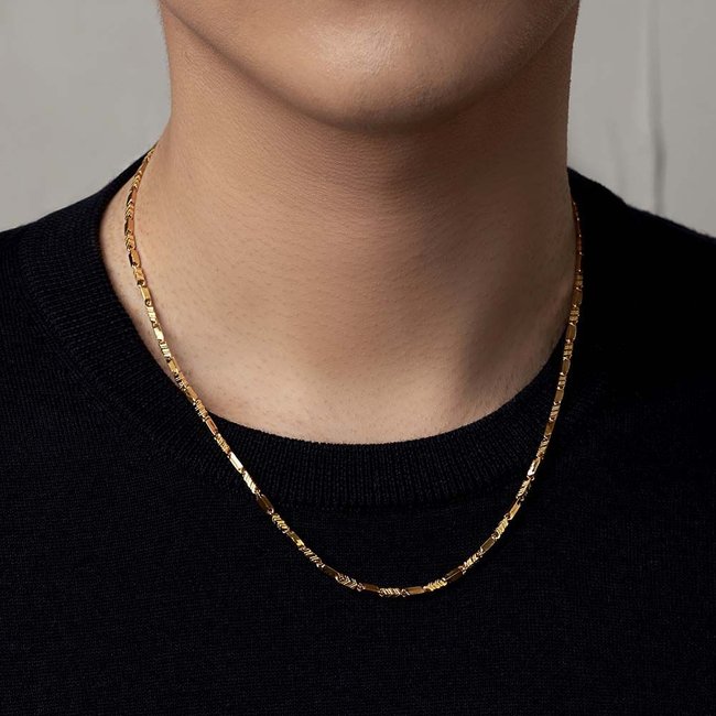 남자 순금 목걸이 각 대나무 체인 24K 18.75g 18K장식