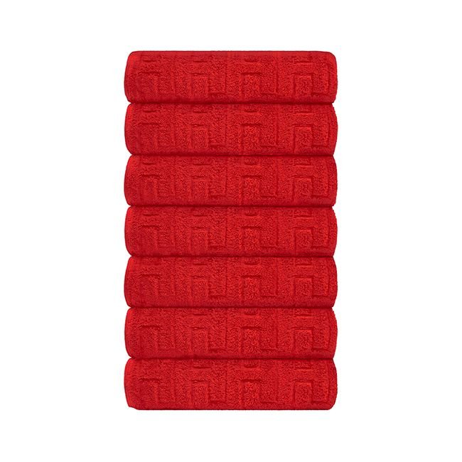 테토 7P 시그니처 레드 수피마 수건 230g