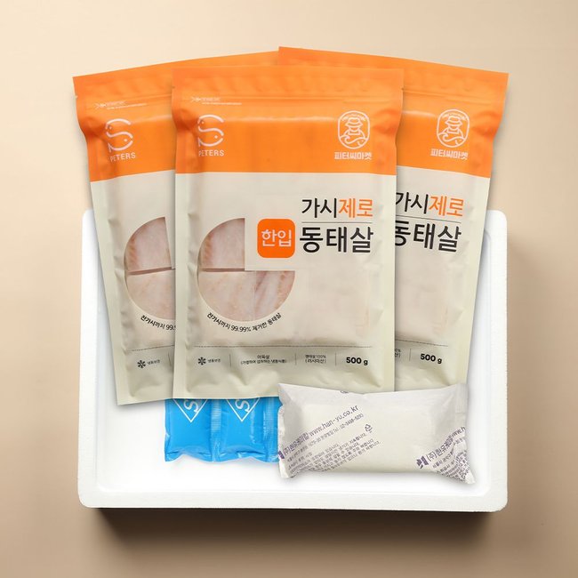 피터씨마켓 가시제로 한입동태살 500g X 3 가시없는 순살 저염생선 아이반찬