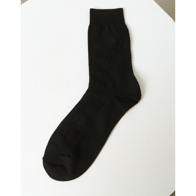 [24SS]격자무늬 엠보 장목 양말 3종 SET DMSS4E101