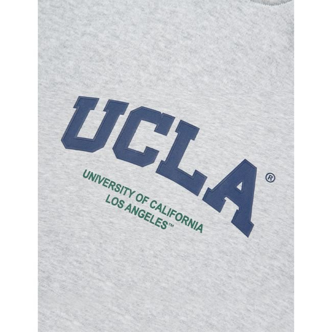 [UCLA] 라이트멜란지그레이 남녀공용 빅 로고 베이직 후디 UBRLT84_12