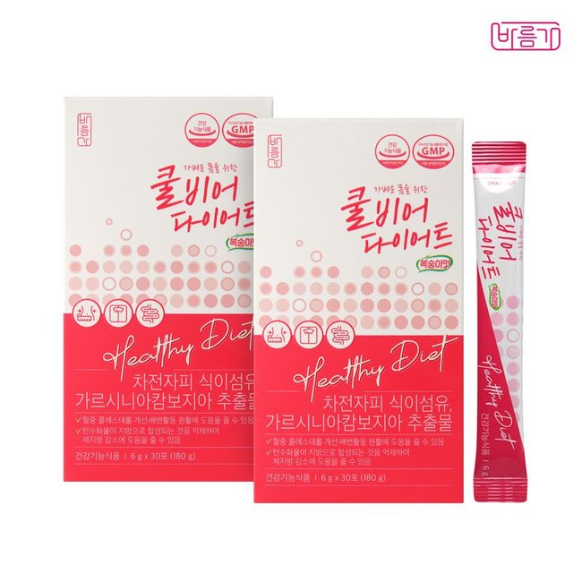 바름가 쿨비어 다이어트 6g x 30포 1+1 총 60포