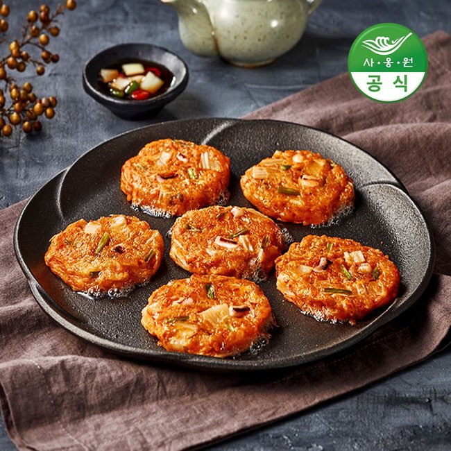 사옹원 부침명장 한입 아삭김치전 510g 2개 + 땡초부추전 510g 2개