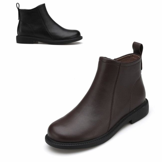 [미소페] 여성 소가죽 앵클 부츠 (2.5CM) 012446005 C-2B