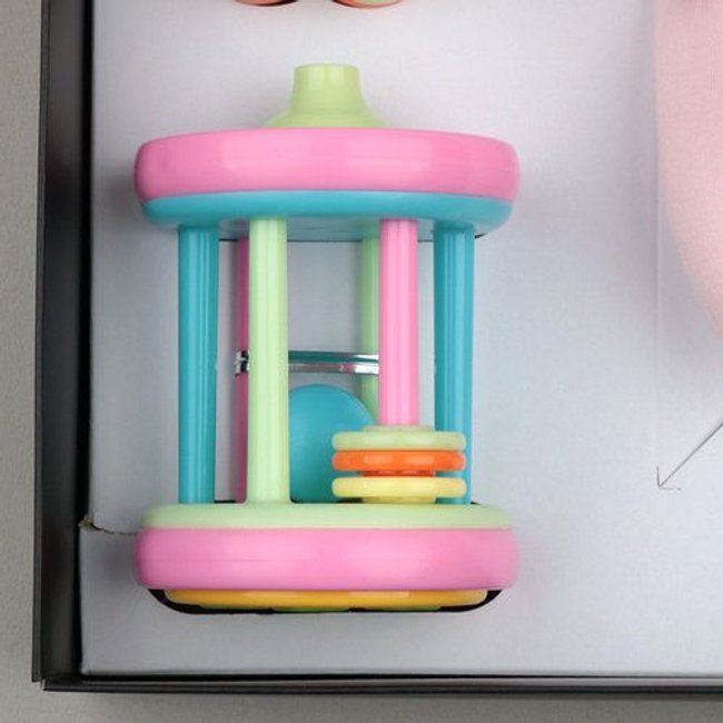 *(출산,백일선물)PK)딸랑이SET+블루독여아손수건10장SET(40W70-BHD-05)